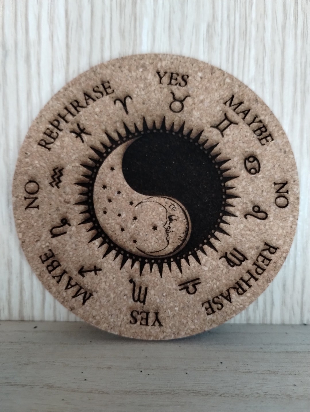 Pendulum Board / Divination Board Cork (moon) - Etsy