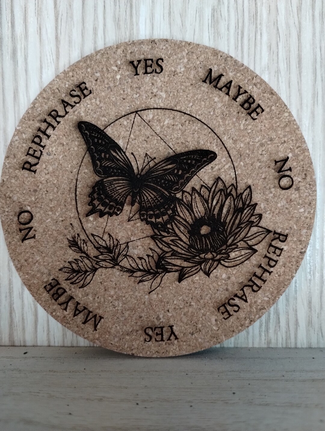 Pendulum Board / Divination Board Cork (butterfly) - Etsy