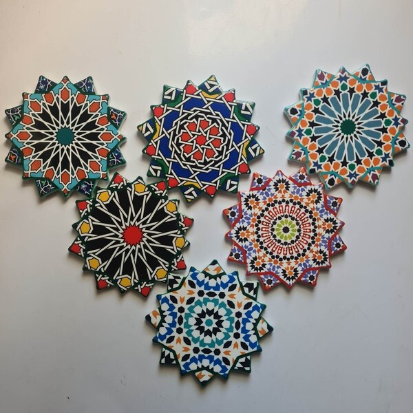 Moroccan Coasters - Etsy