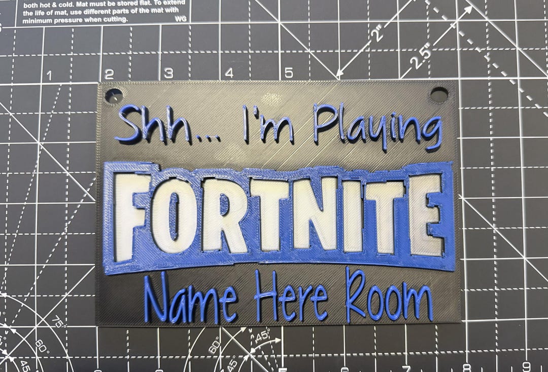3D Printed Fortnight Door Sign Customisable Name and Colours - Etsy