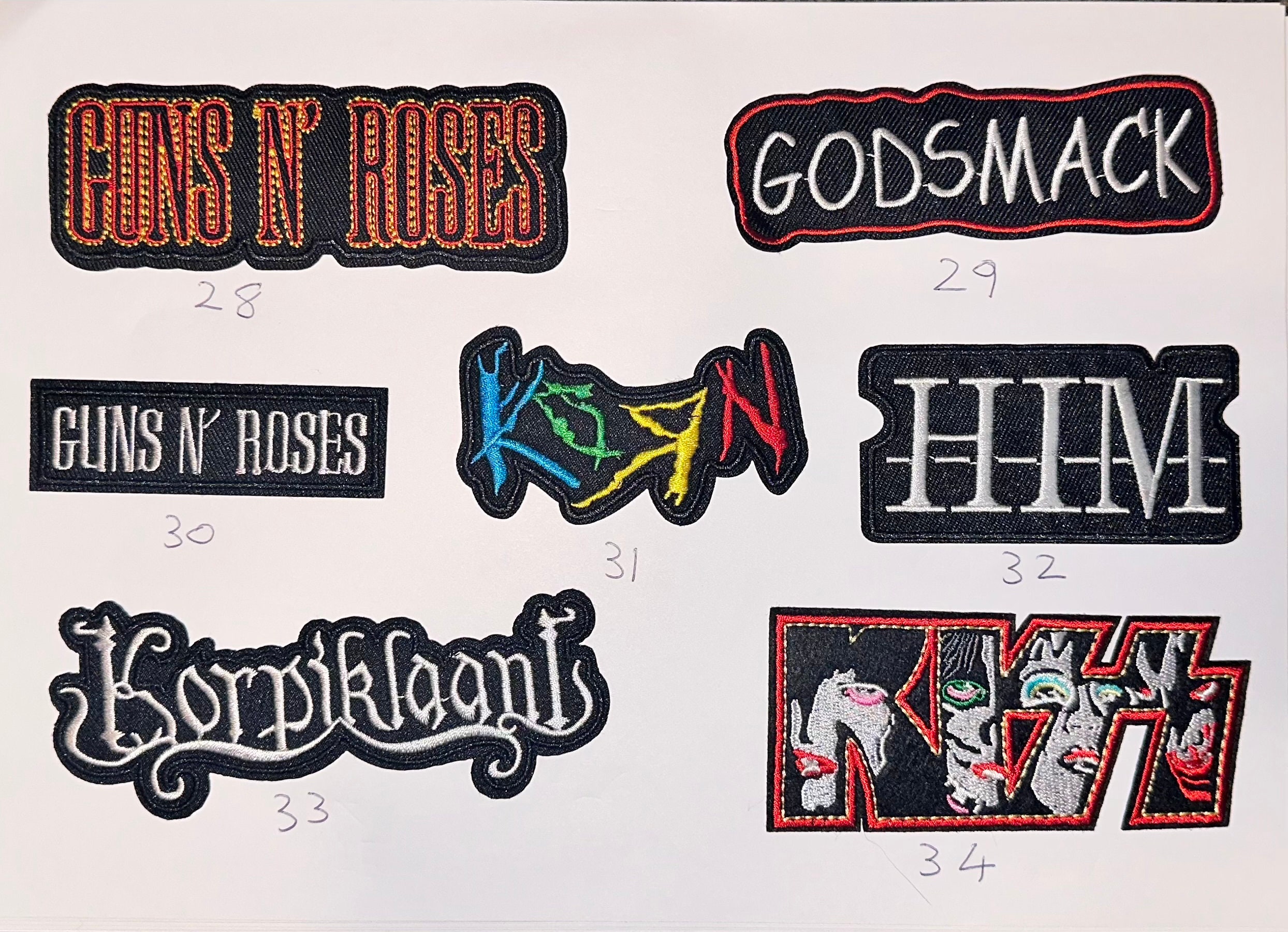 Rock and Metal Band Iron on Patches - Etsy UK