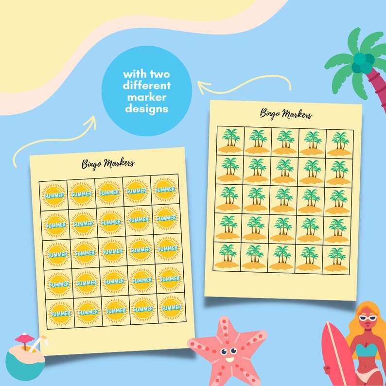 Summer Bingo Cards - Etsy