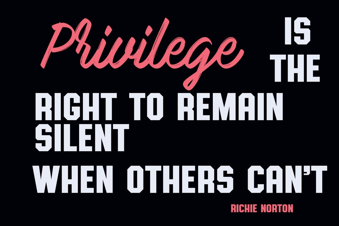 Social Justice Postcard - Richie Norton Quote About Privilege - Etsy