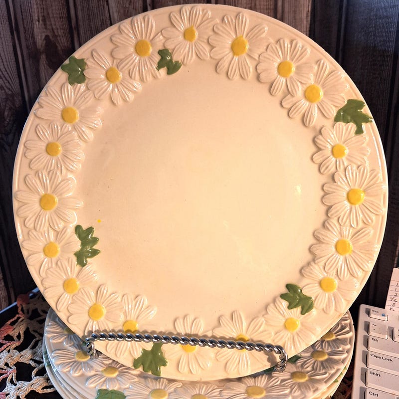 Yellow Floral Plates - Etsy
