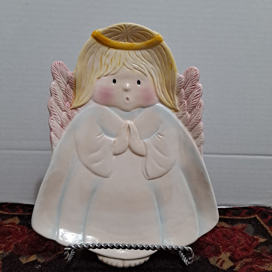 Vintage GKAO Angel Plate, Little Girl Praying Christmas Decor - Etsy