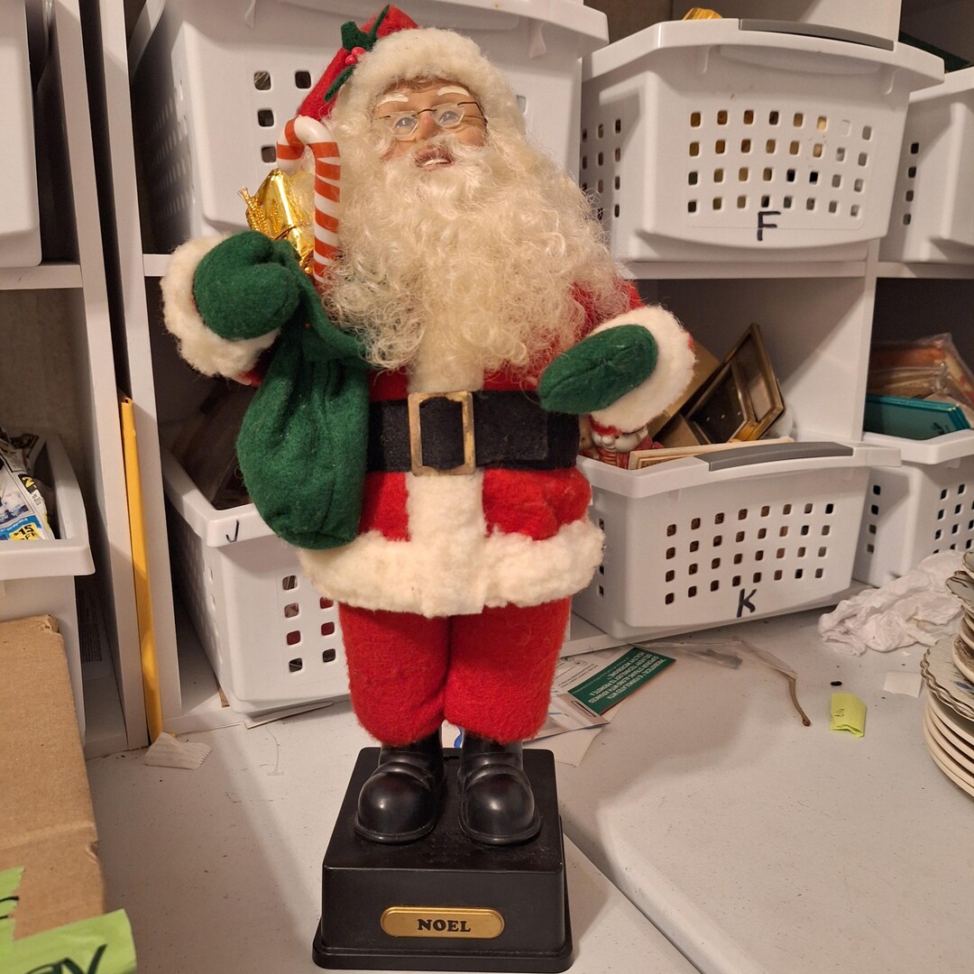 Large St. Nick Santa Clause Christmas Decoration Figure Music Box? 16 ...