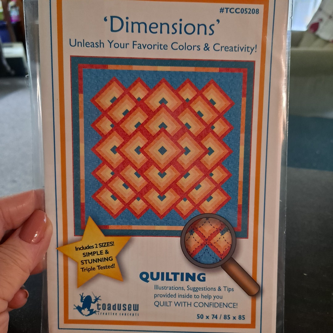 Dimensions Quilt Pattern: Toadusew TCC05208, 50x74/85x85 - Etsy