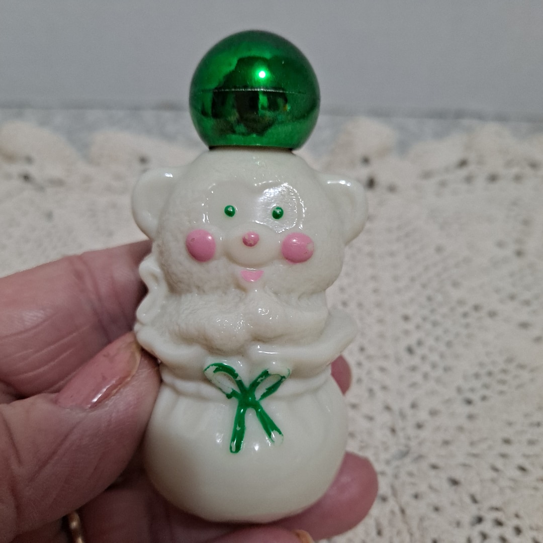 Vintage AVON Christmas Teddy Bear Perfume Cologne Bottle Collectible*1/ ...