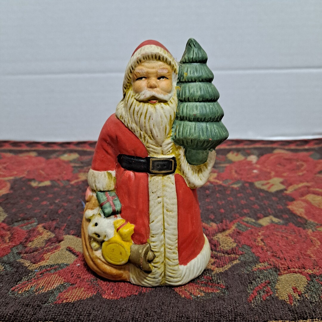 Vintage Santa Clause St Nick With Christmas Tree and Bag of Toys 1998 ...