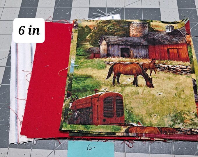 Lot of 12 Pieces Assorted 6'' Quilt Blocks Squares Crafts Scrap Fabric ...