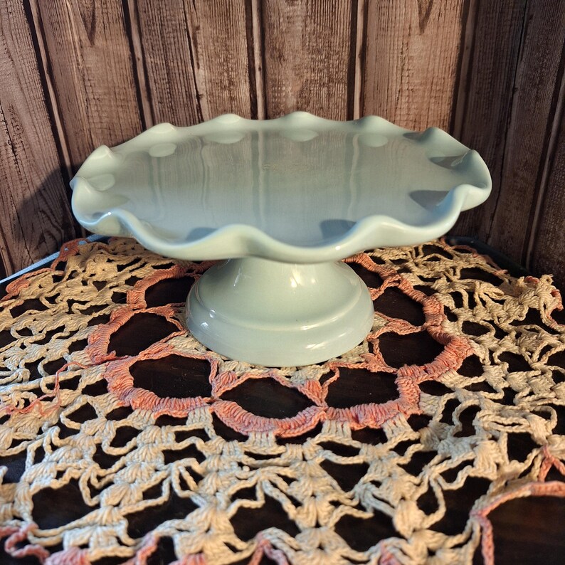 Maioliche Jessica Ruffle Edge Pedastal Cake Stand Plate 8'' Made in ...