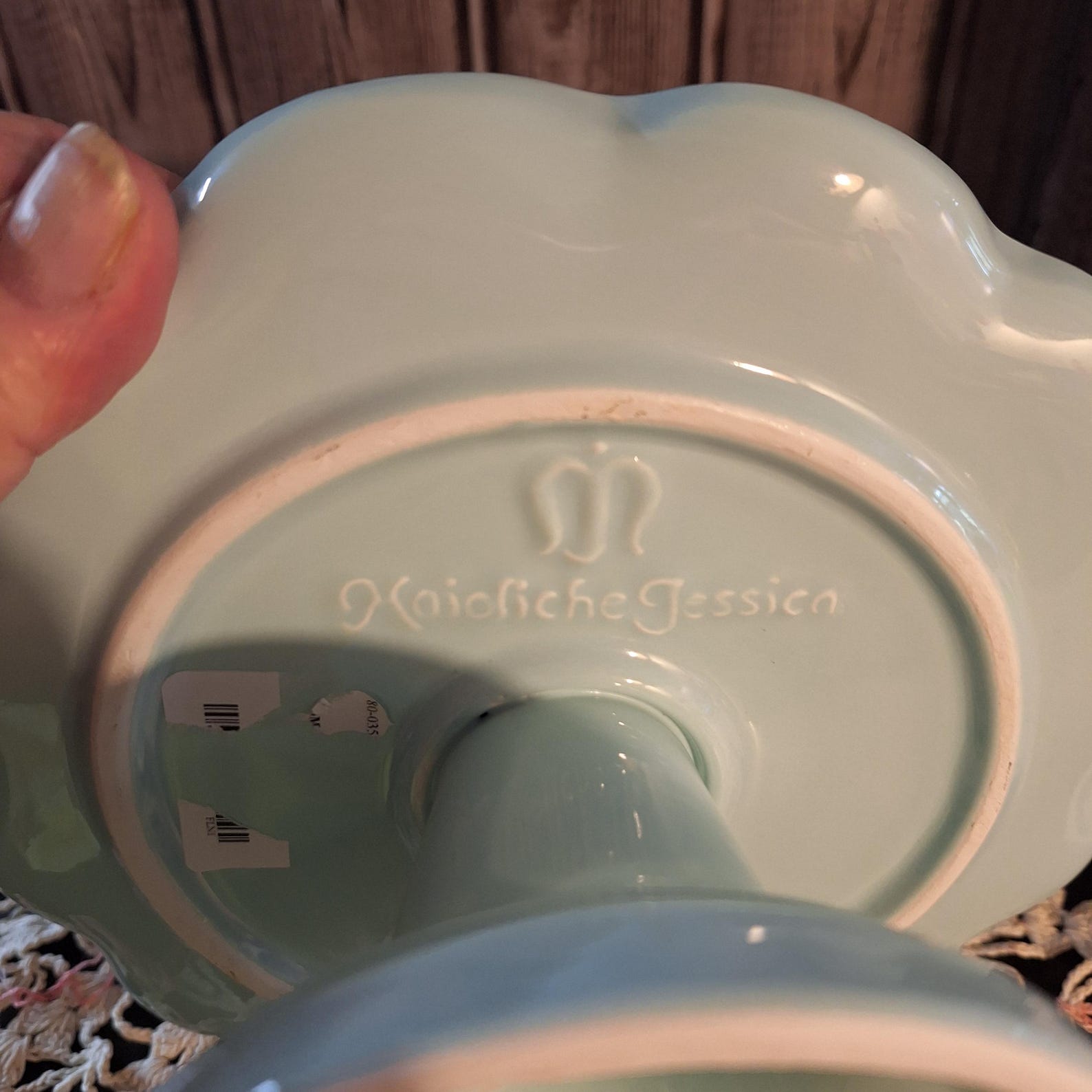 Maioliche Jessica Ruffle Edge Pedastal Cake Stand Plate 8'' Made in ...