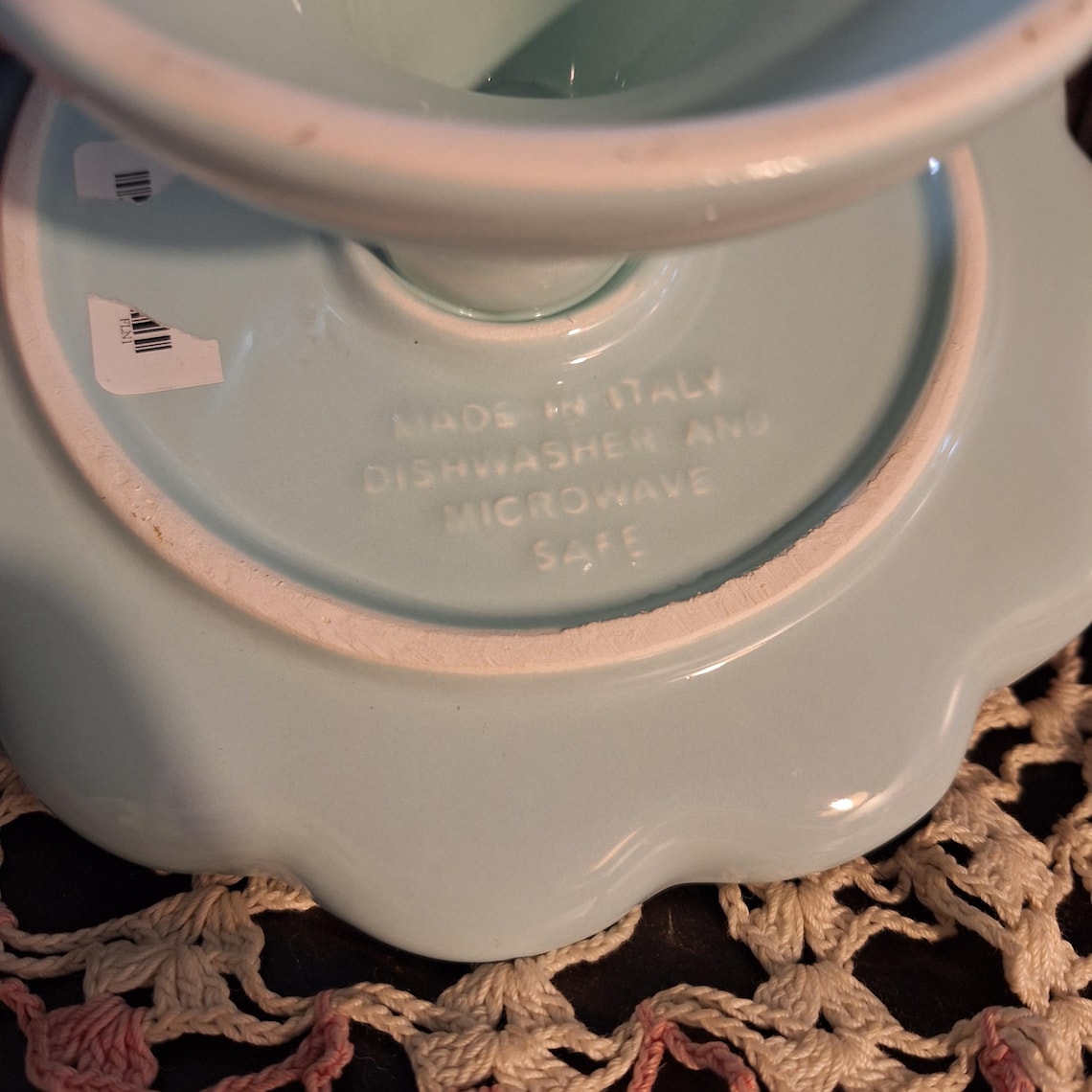 Maioliche Jessica Ruffle Edge Pedastal Cake Stand Plate 8'' Made in ...