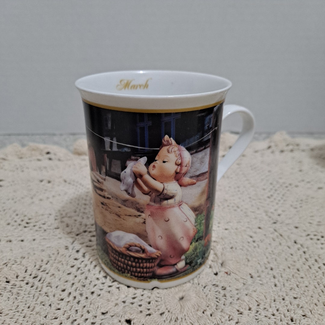 Danbury Mint Fire Porcelain M.J. Hummel Mug March ''wash Day'' - Etsy