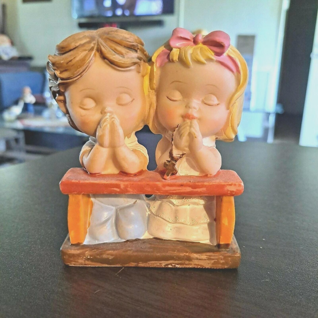 Collectible Vintage Tender Times Praying Children Figurine - Etsy