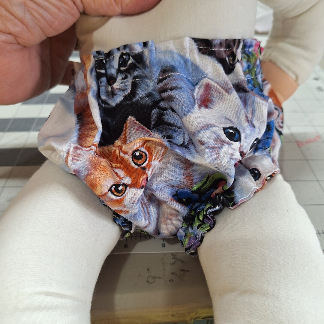 Hand Made Preemie/ NB Baby Diaper Covers Panties / Bloomers Cats ...