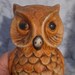 Vintage Brown Rust Orange Barred Owl Figurine Statue - Etsy