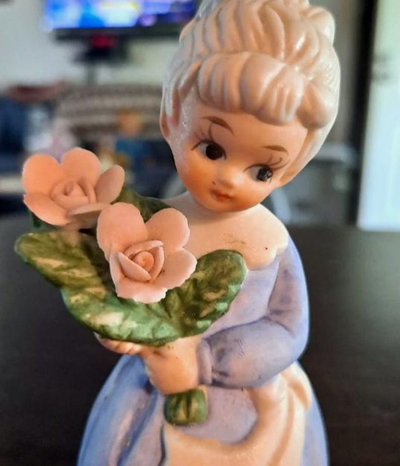 Collectible Vintage Lefton? Old Lady Bell Figurine - Etsy