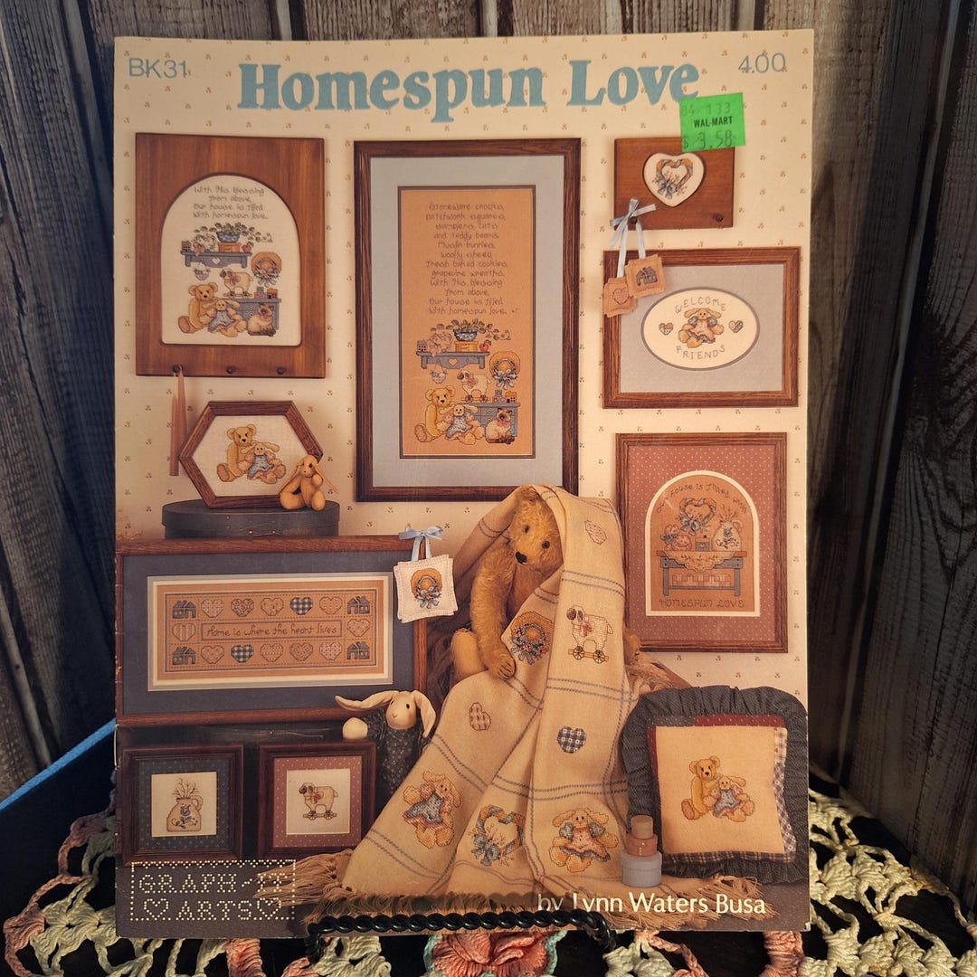 Vintage Lynn Waters ''homespun Love'' Book 31 Counted Cross Stitch - Etsy
