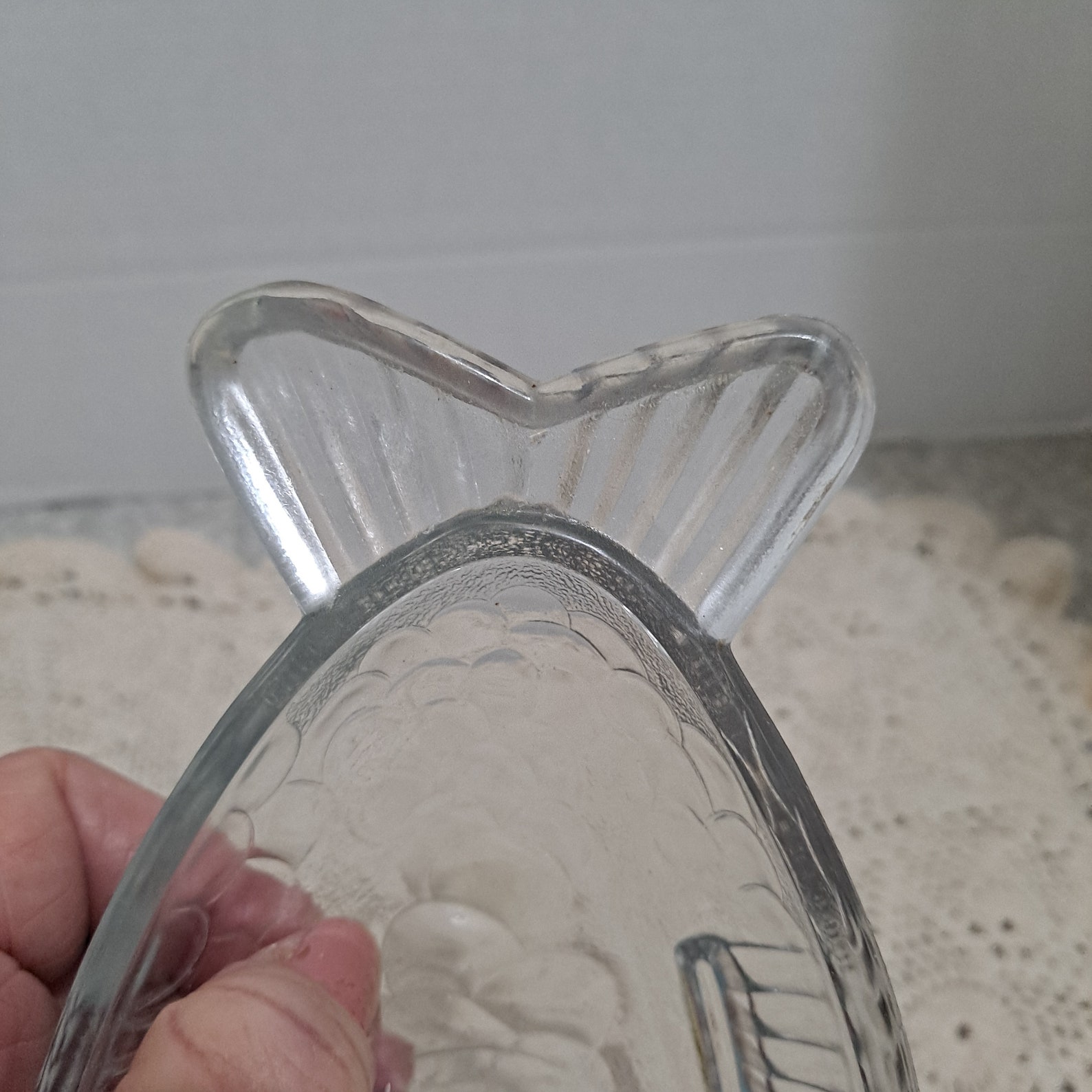 Vintage 1950's Pressed Glass Fish Dish Relish Plate 9 Inches - Etsy