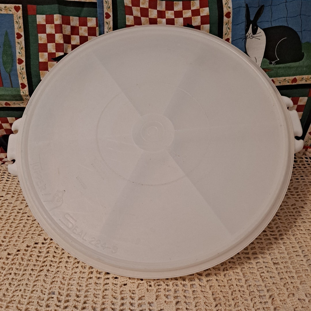 Vintage Tupperware ''tupper Seal'' Divided Snack Relish Plate With Lid ...