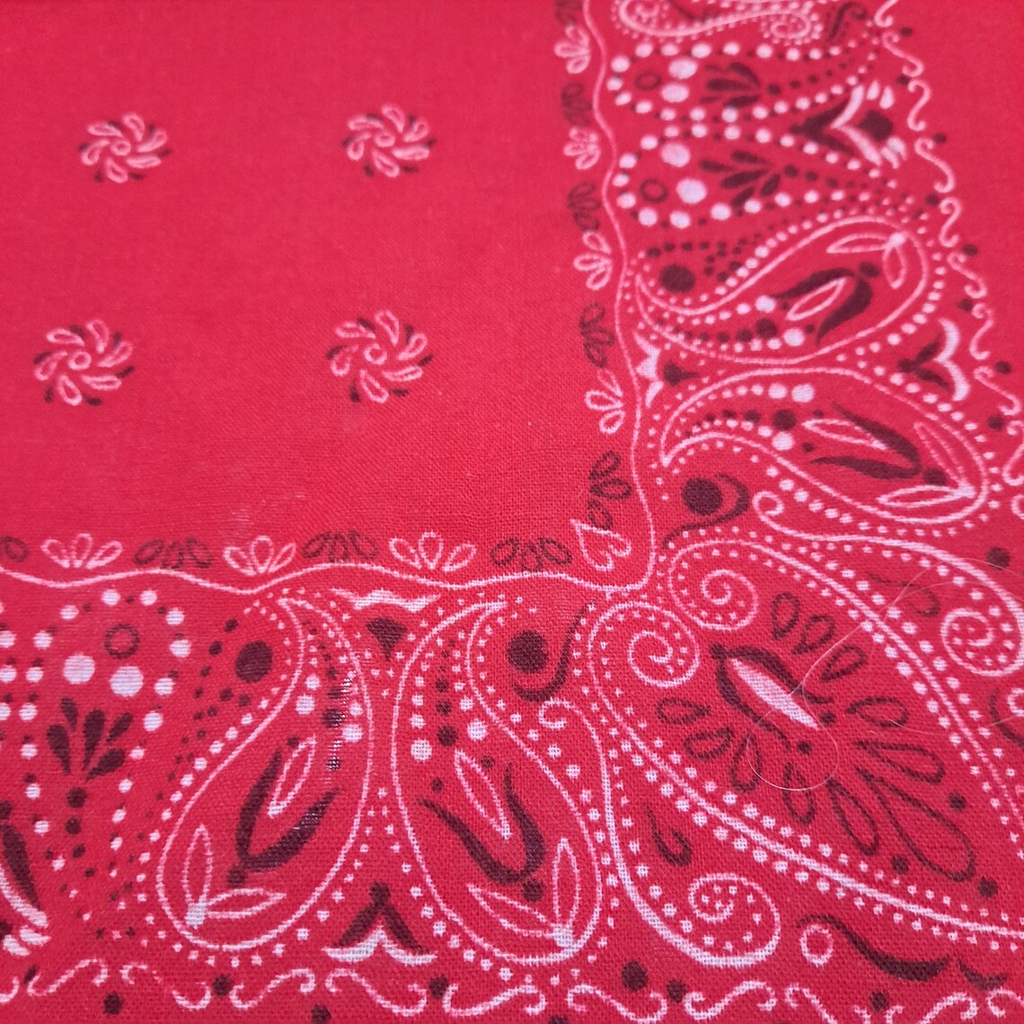 Vintage Cotton RN14193 Red Paisley Biker / Bandana / Kerchief #37 - Etsy