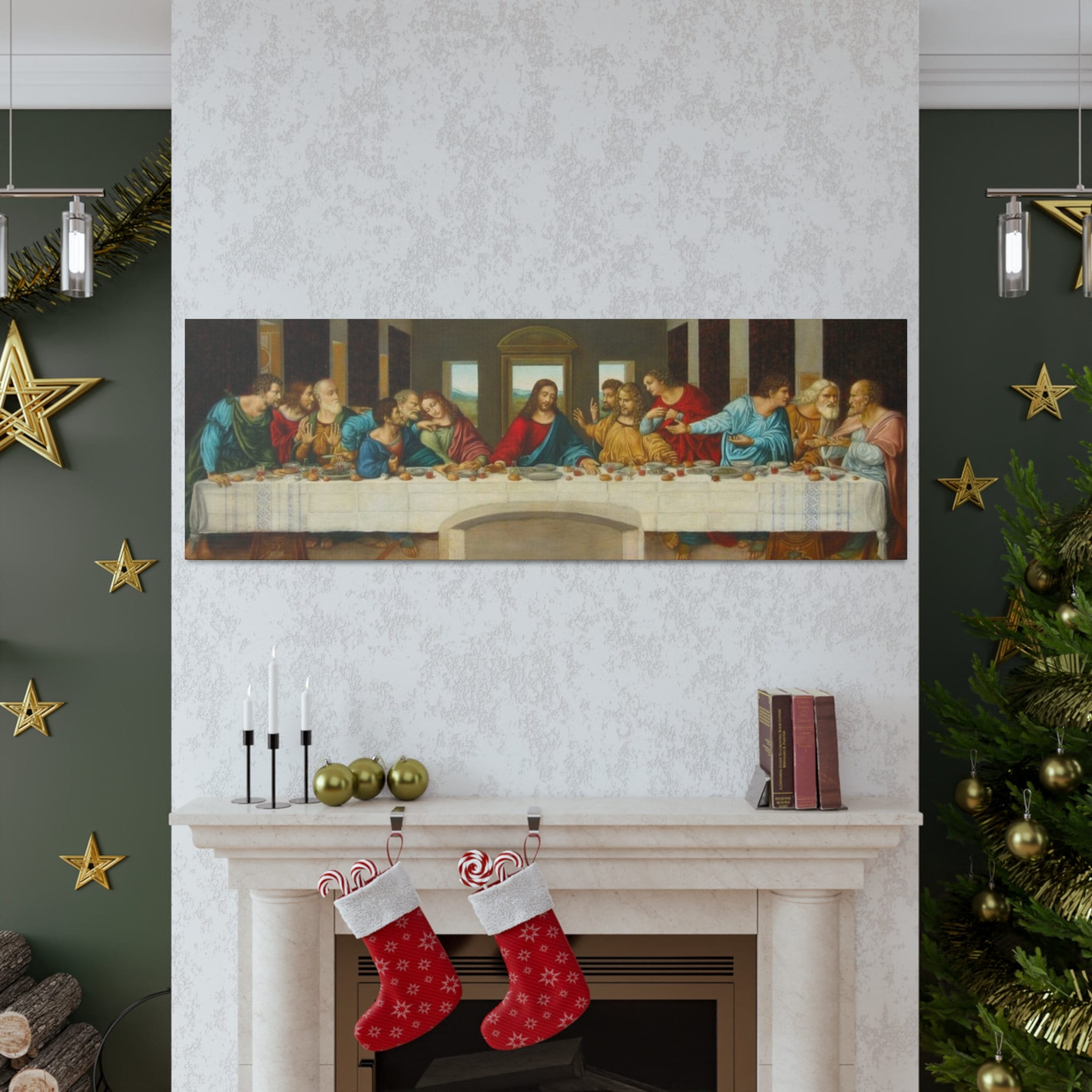The Last Supper Wall Art Leonardo Da Vinci, Last Supper Canvas Painting ...