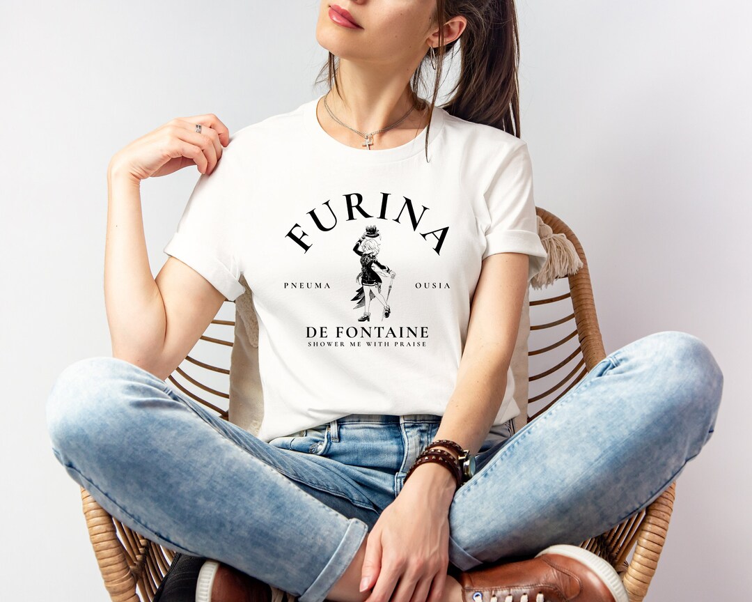 Furina Themed Unisex T-shirt, Genshin Impact Tshirt, Vintage Anime ...