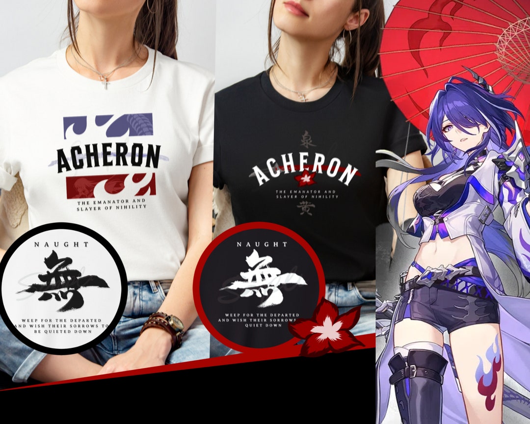 Acheron Themed T-shirt, Honkai Star Rail, HSR, Starrail, Unisex, Anime ...