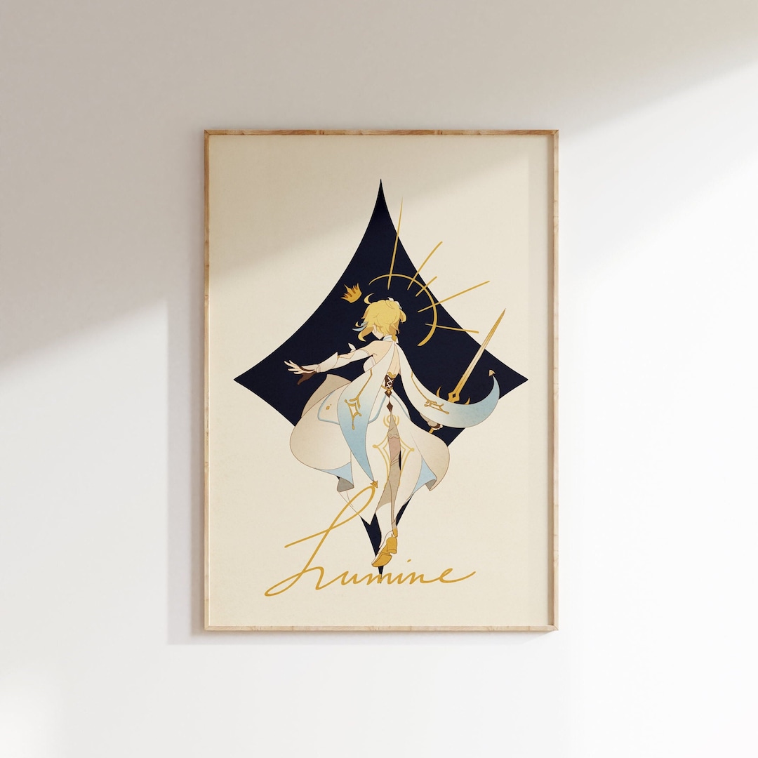Lumine Themed Genshin Impact 'princess' Printable Wall Art, Digital ...