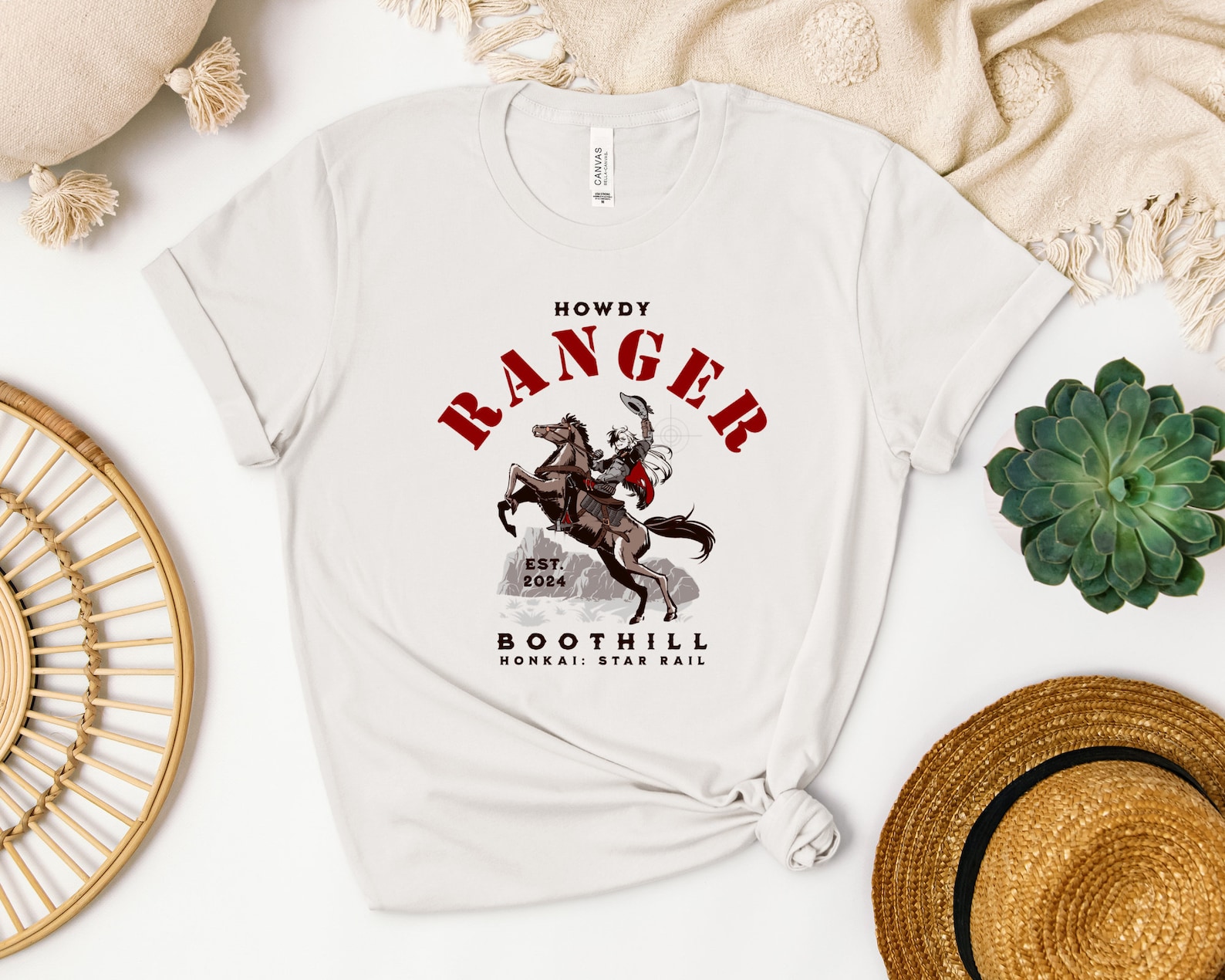 Boothill Themed T-shirt, Honkai Star Rail, HSR Shirt, Western Anime ...