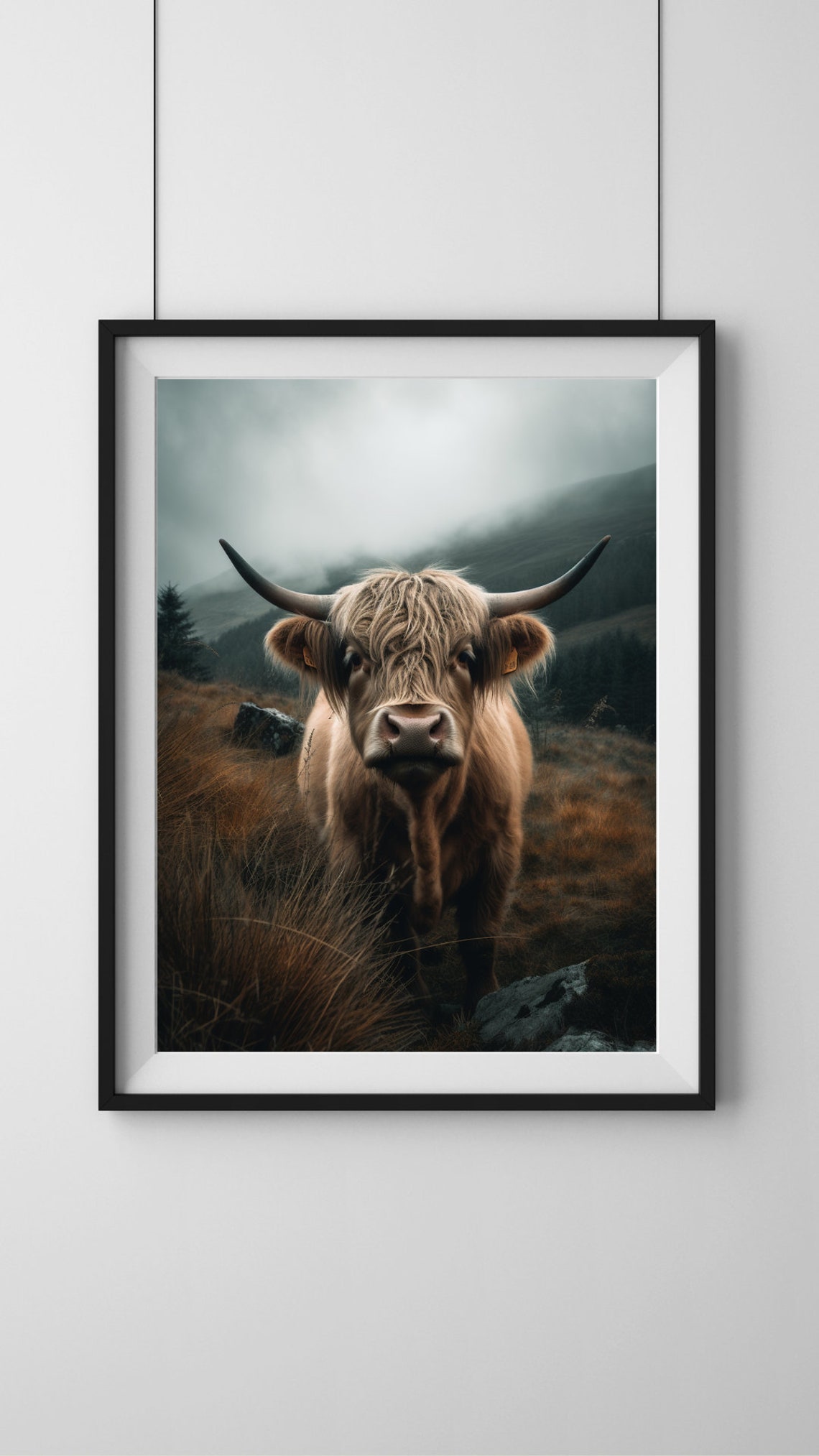 Highland Cow, Digital Art, Wall Art, Digital Download, Download ...