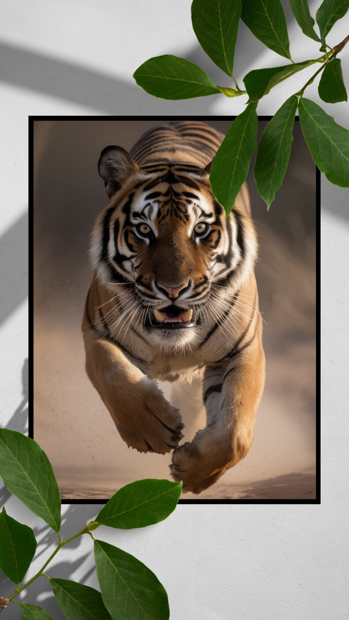 Tiger, Running Tiger, Digital Art, Wall Art, Digital Download, Download ...