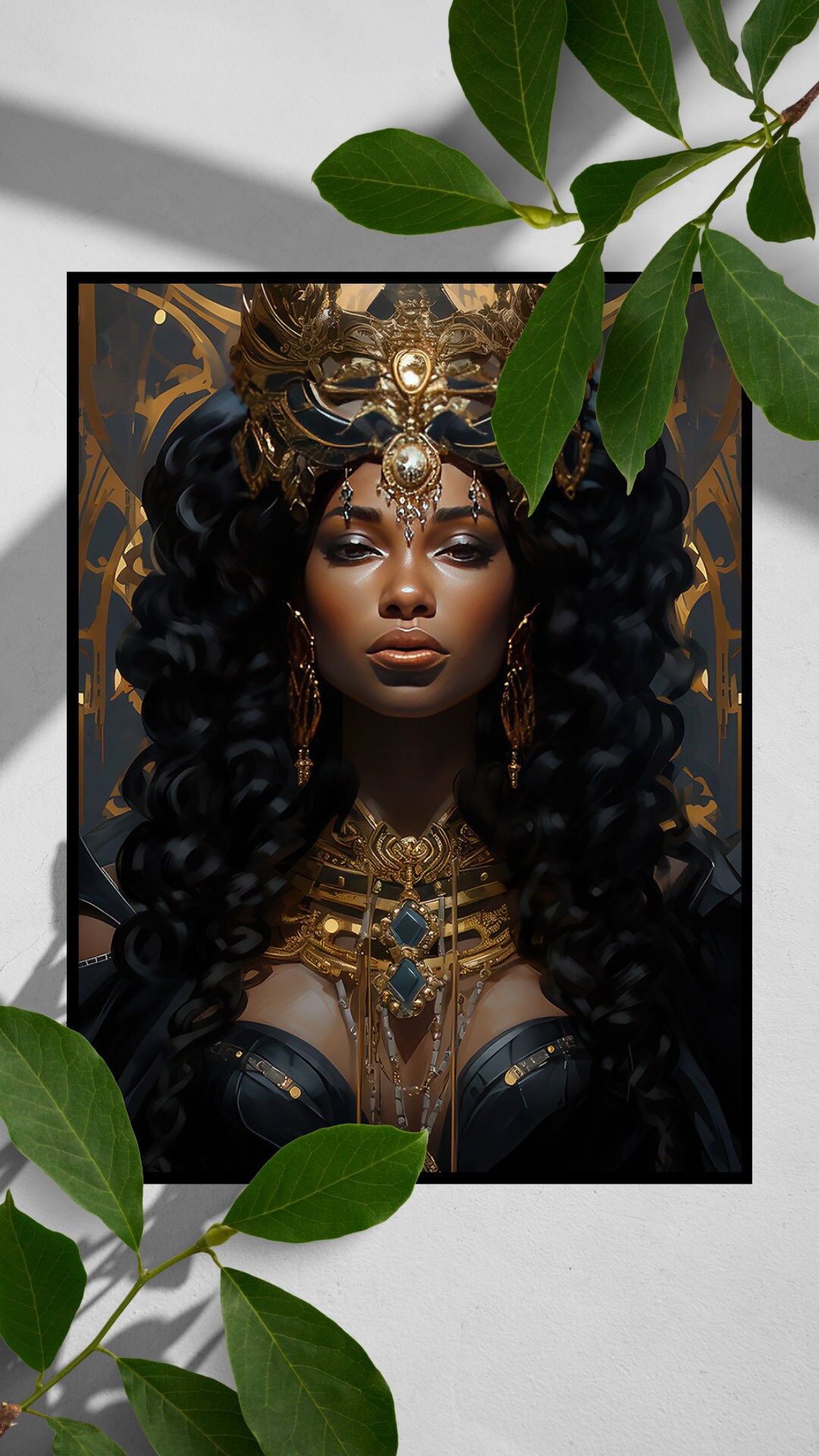 Black Queen Ai Art Midjourney Art Ai Art Digital Download Ai Generated Digital Download Ai