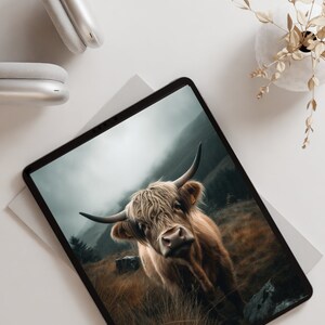 Highland Cow, Digital Art, Wall Art, Digital Download, Download ...