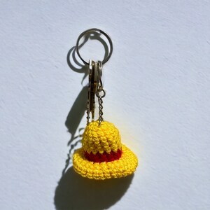 Luffy Straw Hat Crochet Keychain Luffy Hat Crochet One Piece Anime ...