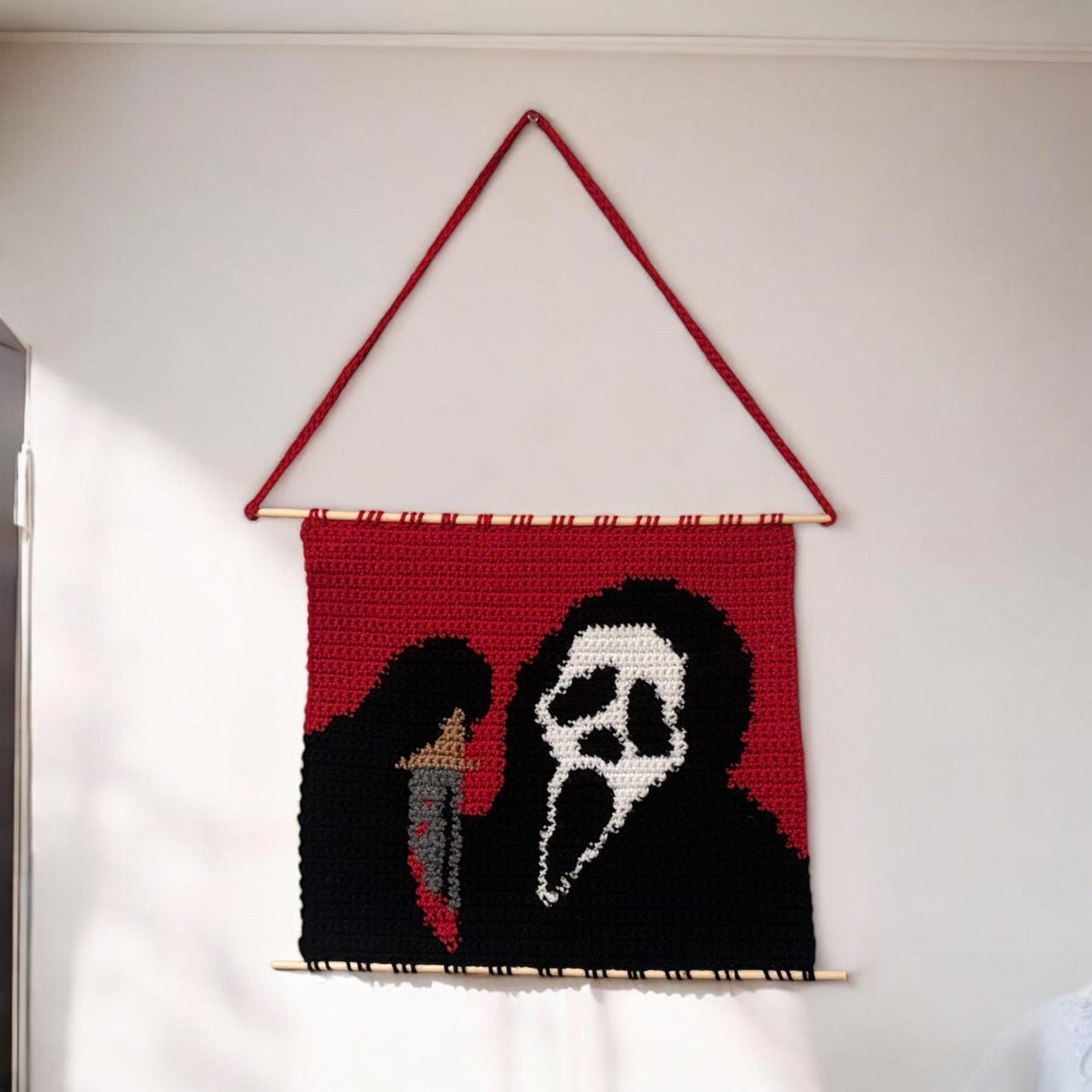 Horror Crochet Tapestry Horror Characters Crochet Tapestry Wall Hangin ...
