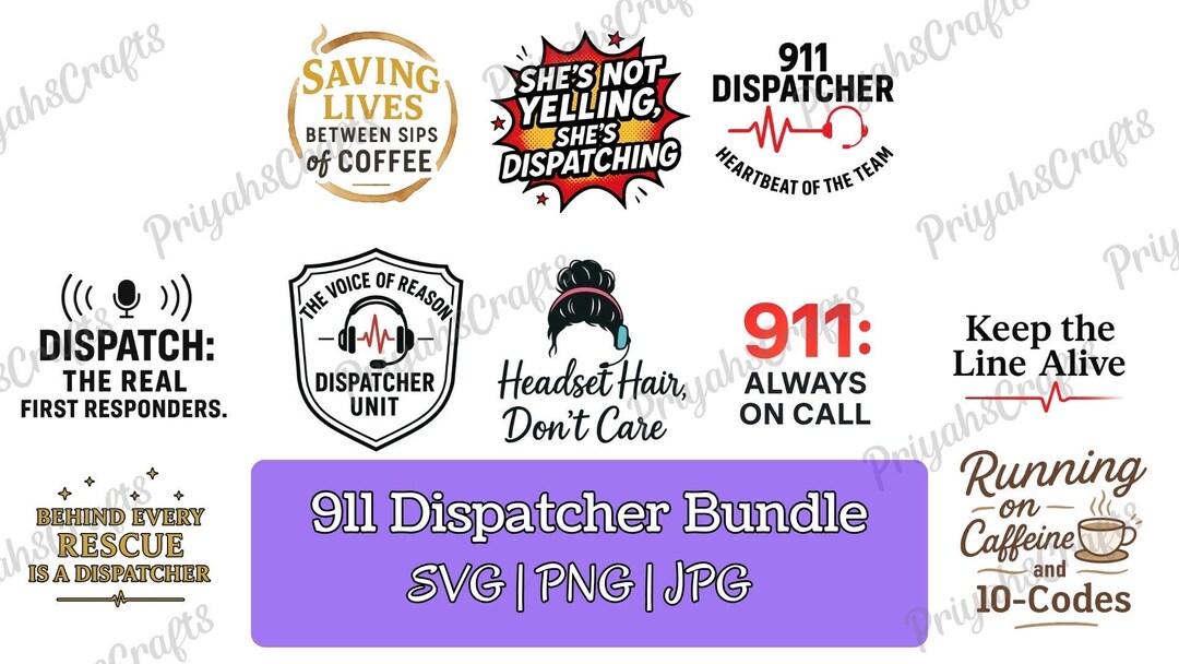 911 Operator SVG, 911 Dispatcher PNG, Dispatcher Life SVG for Cricut ...