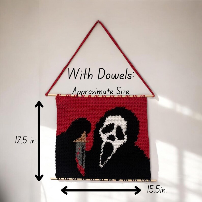 Horror Crochet Tapestry Horror Characters Crochet Tapestry Wall Hangin ...