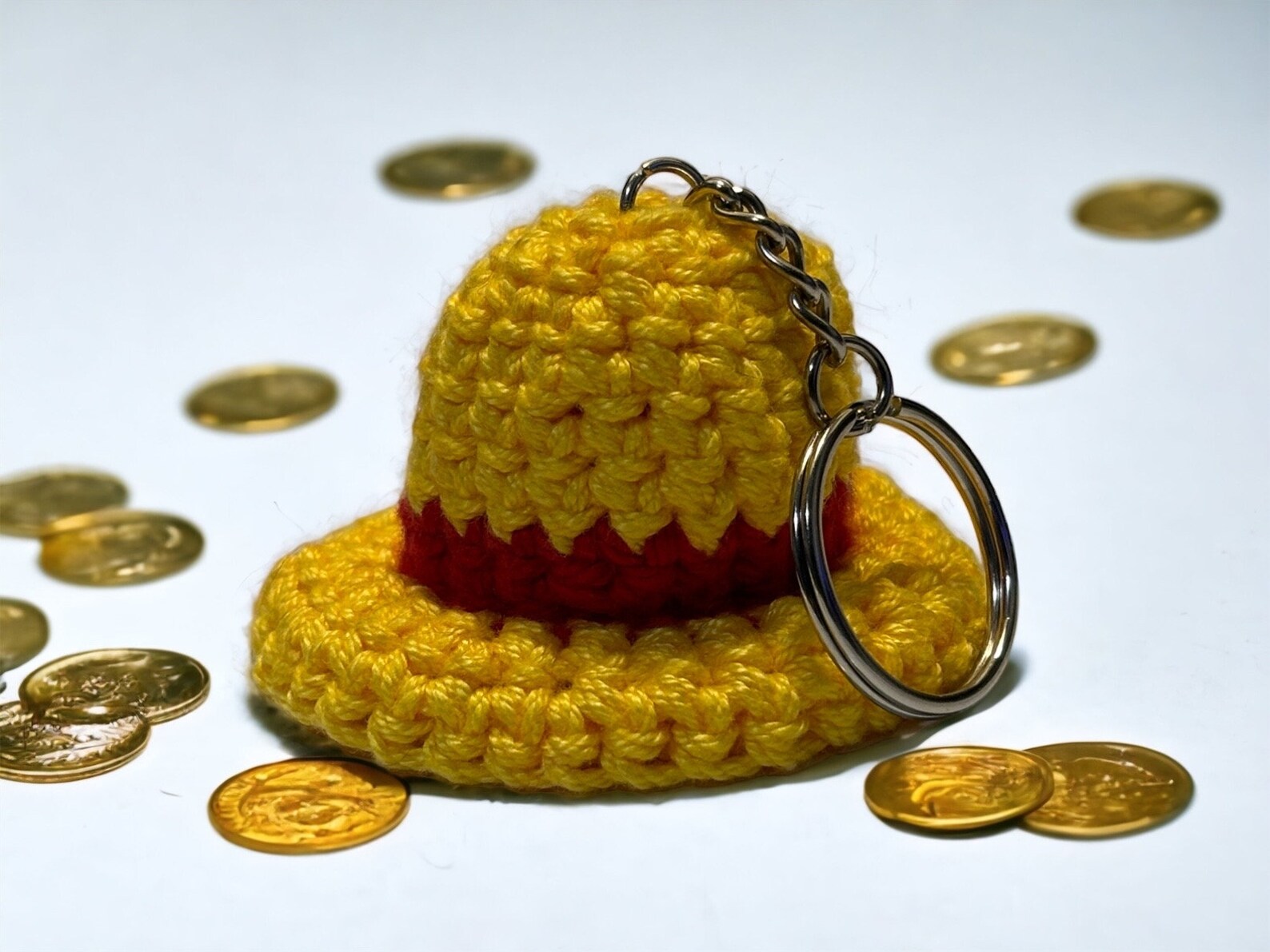 Luffy Straw Hat Crochet Keychain Luffy Hat Crochet One Piece Anime ...
