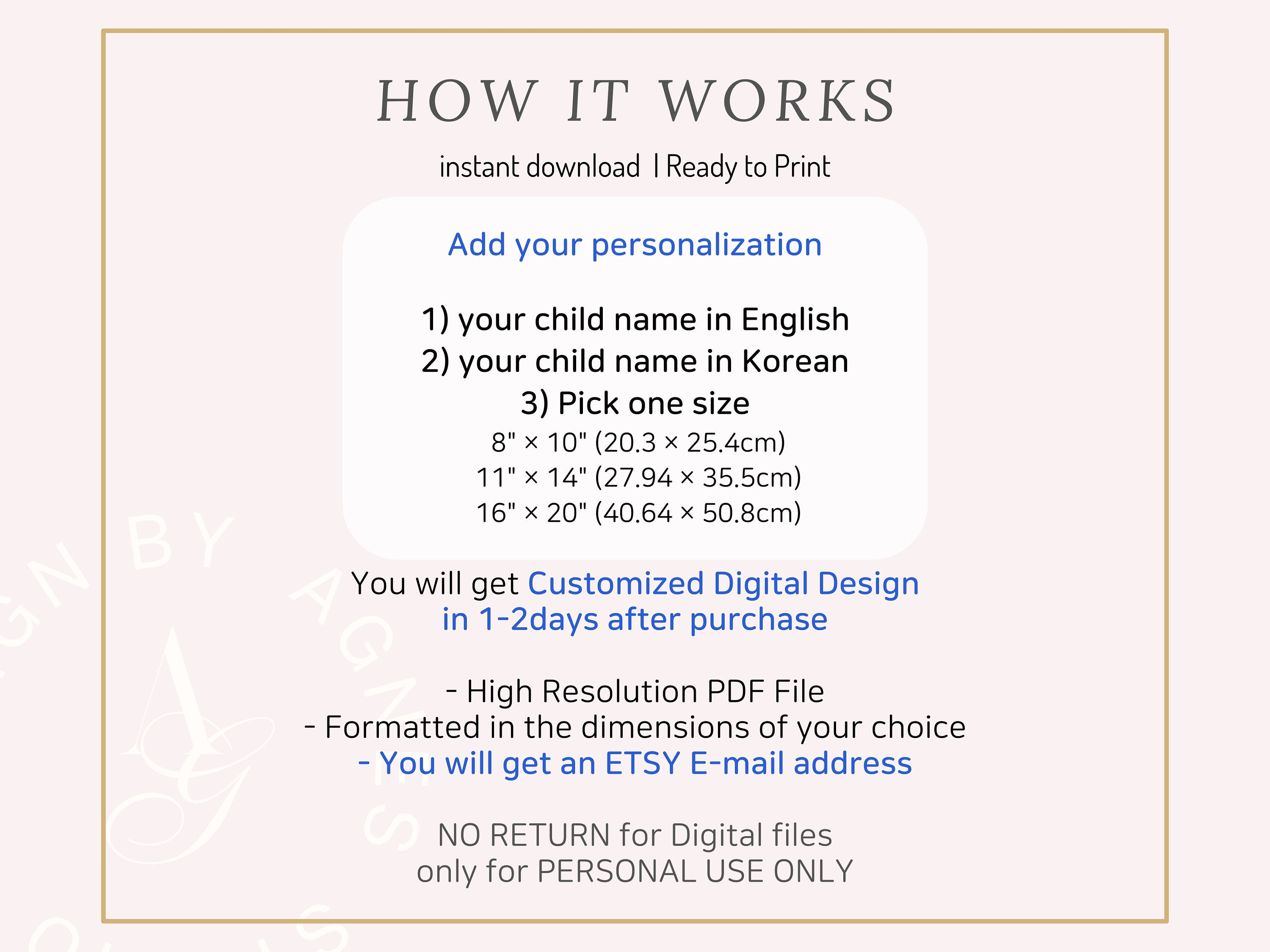 Personalized, Korean 1st Birthday, Dohl, Dol, Poster, Sign, Doljanchi ...