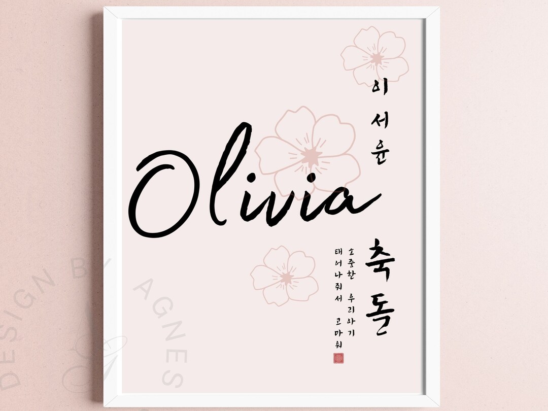 Personalized, Korean 1st Birthday, Dohl, Dol, Poster, Sign, Doljanchi ...
