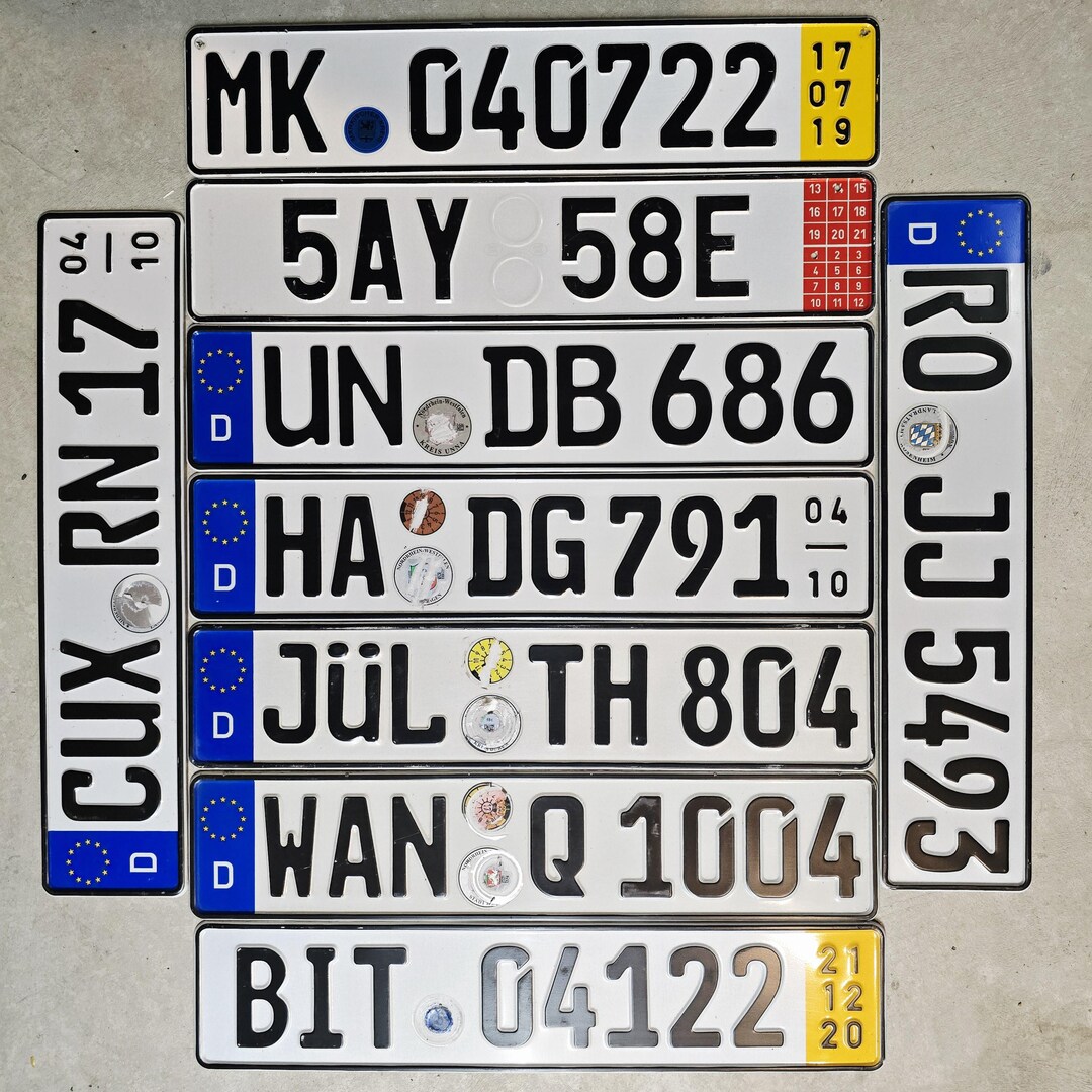 GERMANY & Foreign LICENSE PLATES Your Choice ~ Real European German ...