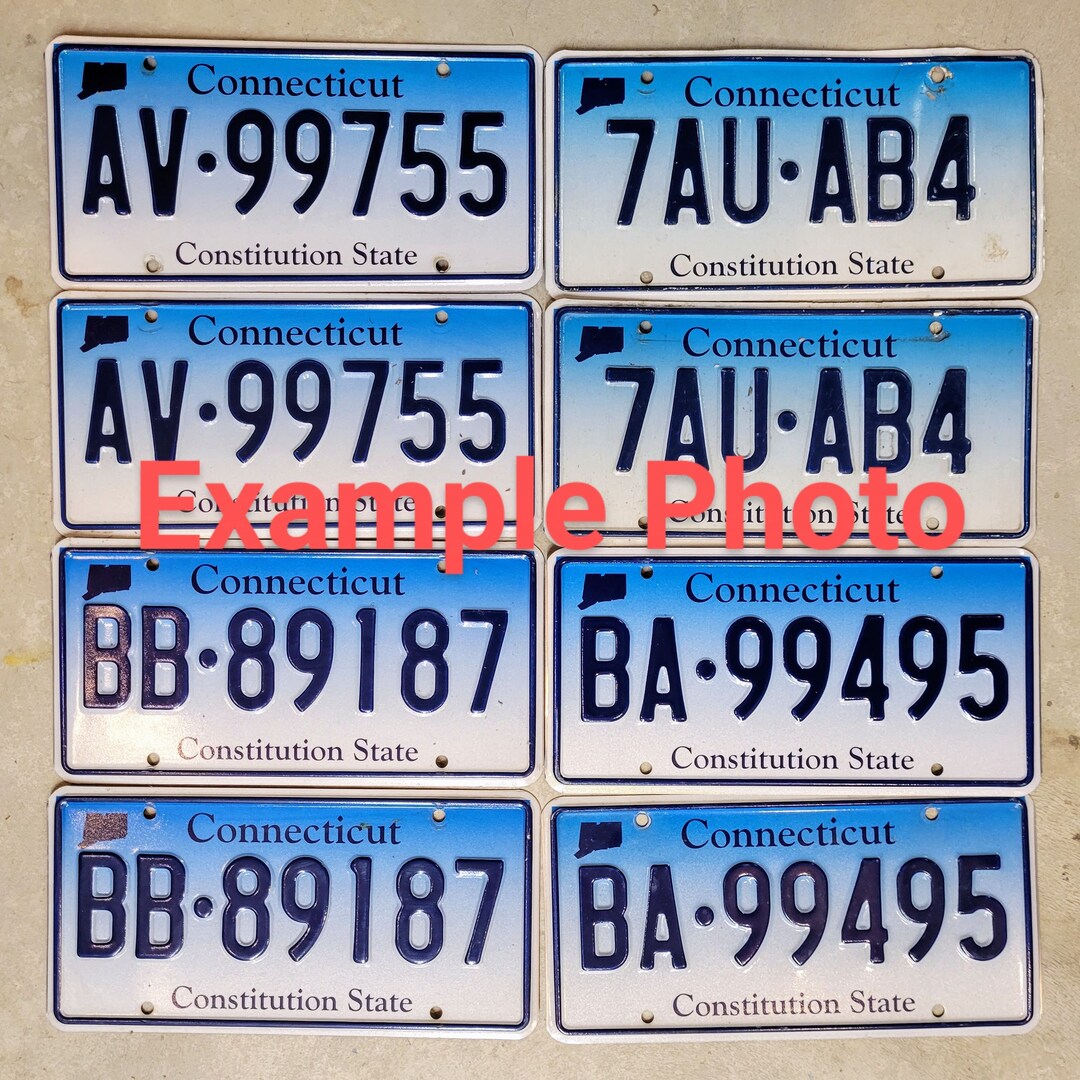 CONNECTICUT License Plate Pair Free Shipping in USA 1 Matching Set W ...