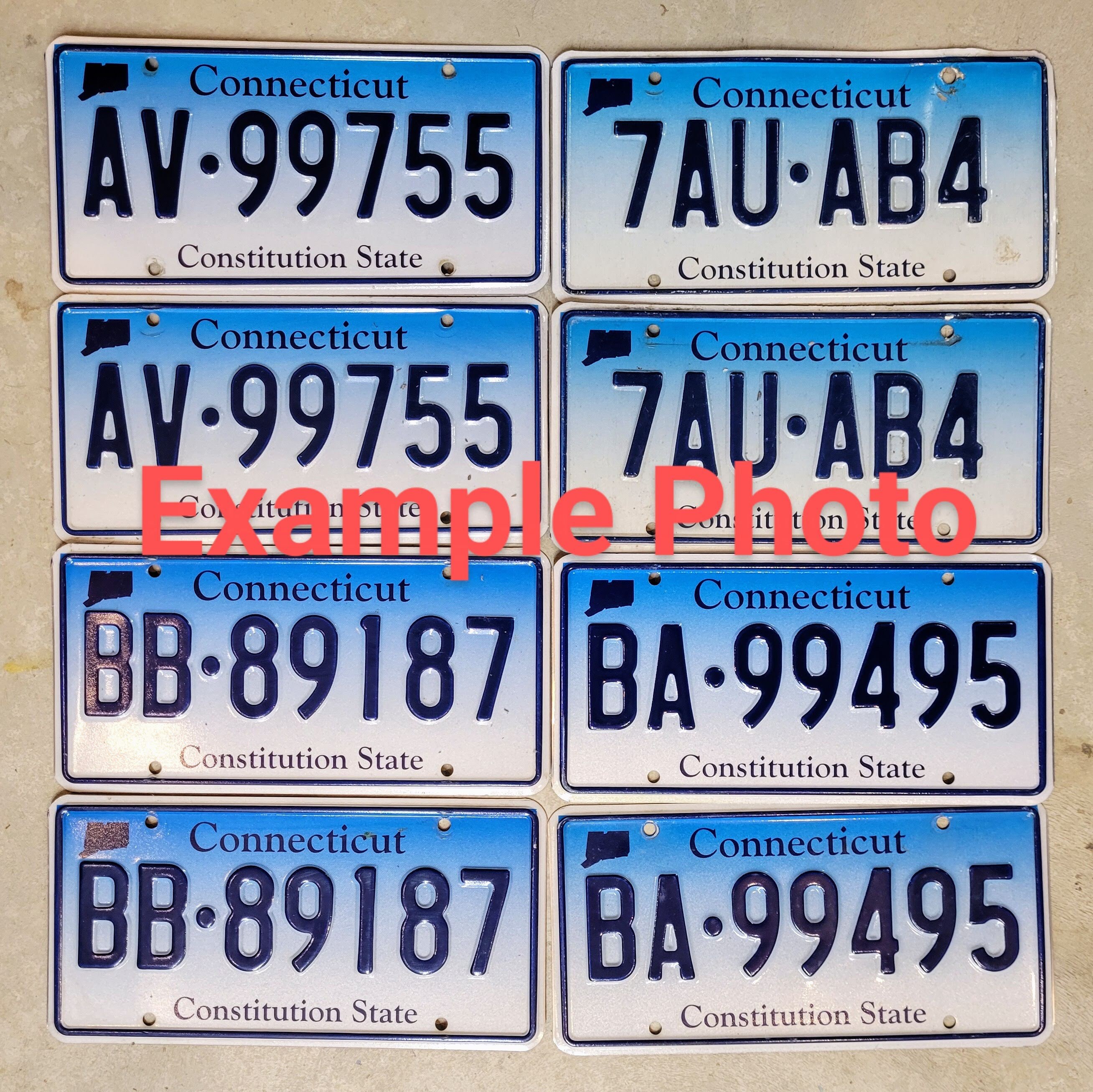 CONNECTICUT License Plate Pair - Free Shipping in USA - 1 Matching Set ...