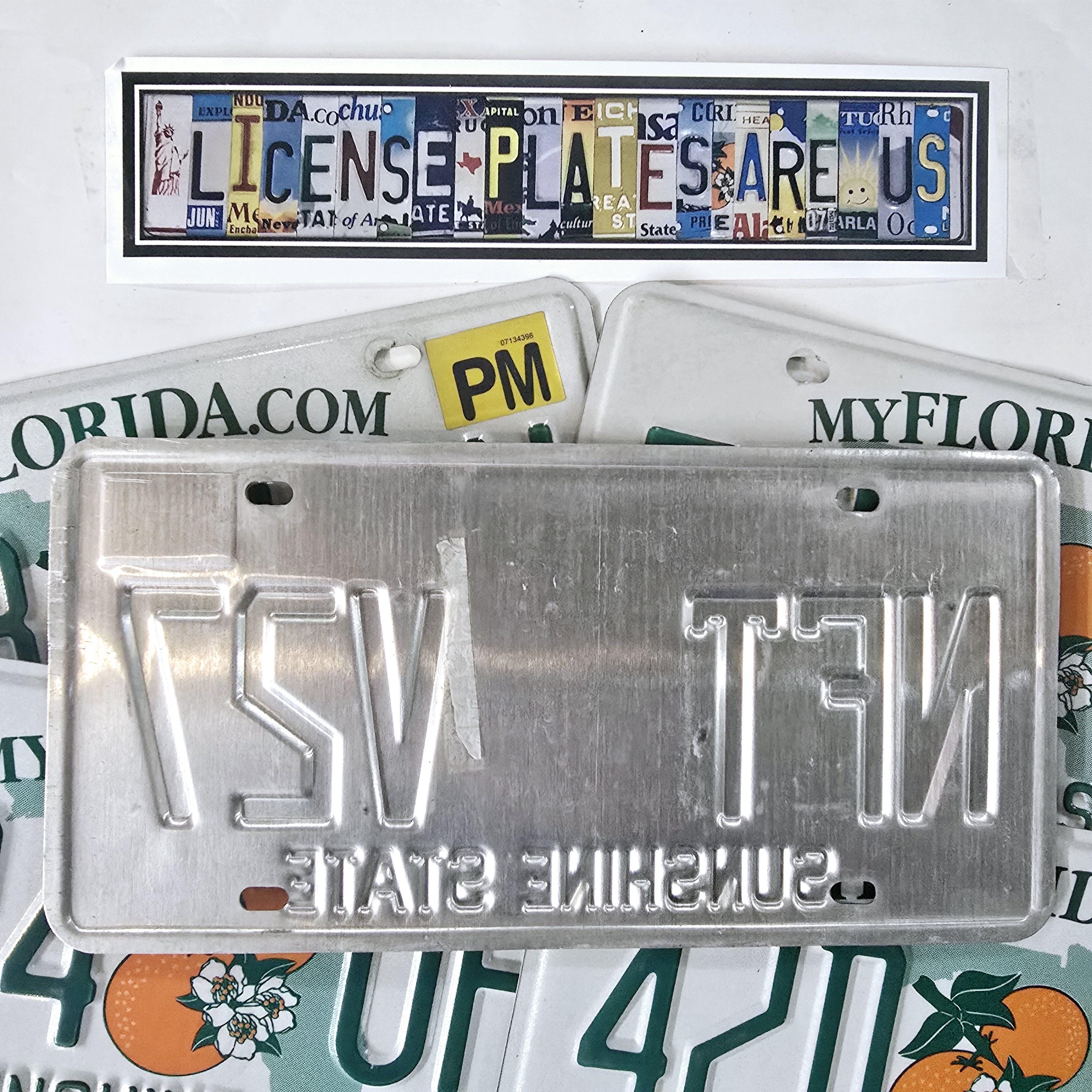 FLORIDA PERMANENT License Plate - Free Shipping in USA - 1 W/ Random ...