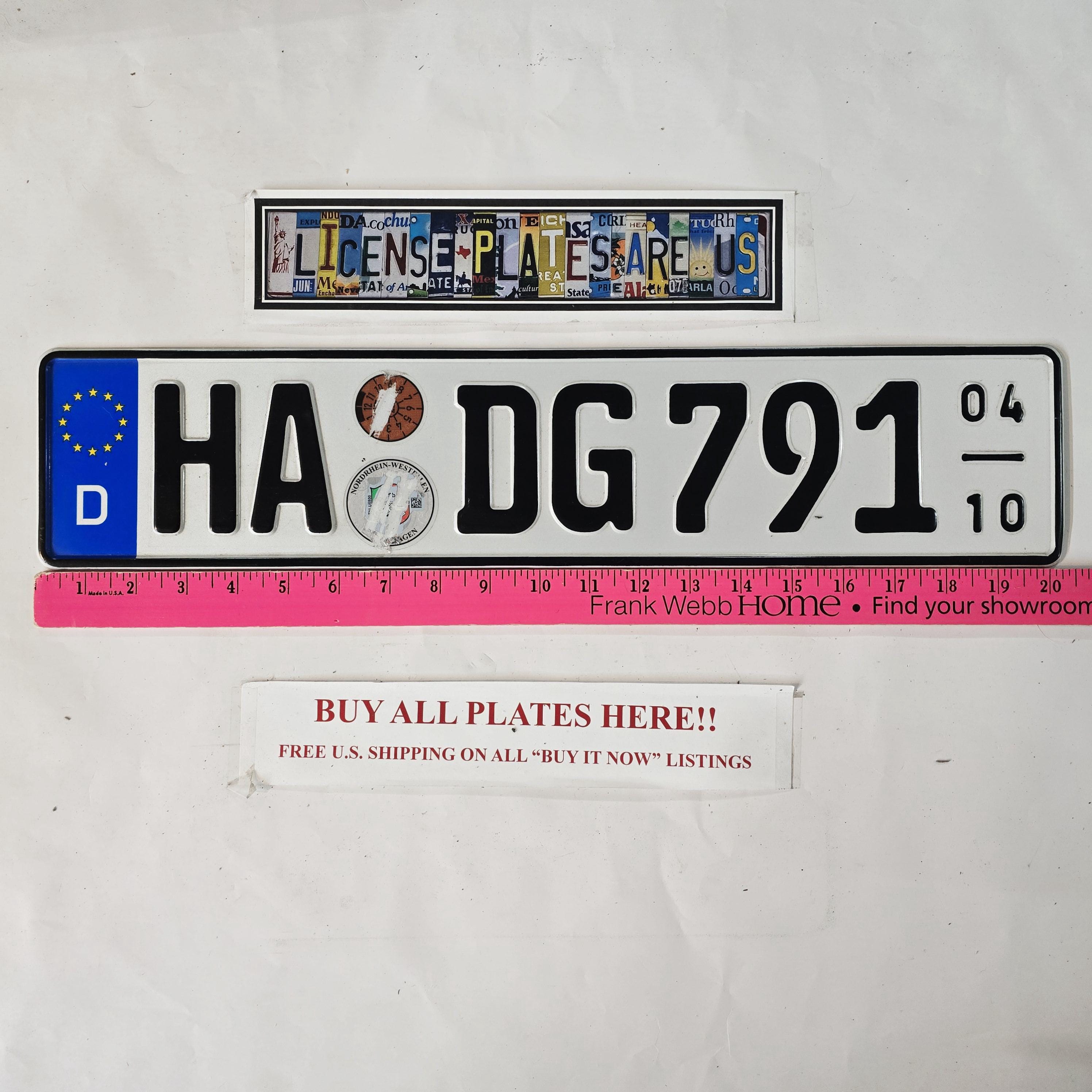 GERMANY & Foreign LICENSE PLATES Your Choice ~ Real European German ...