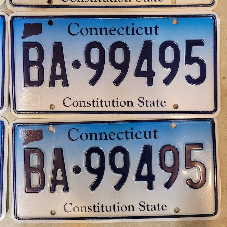 CONNECTICUT License Plate Pair - Free Shipping in USA - 1 Matching Set ...