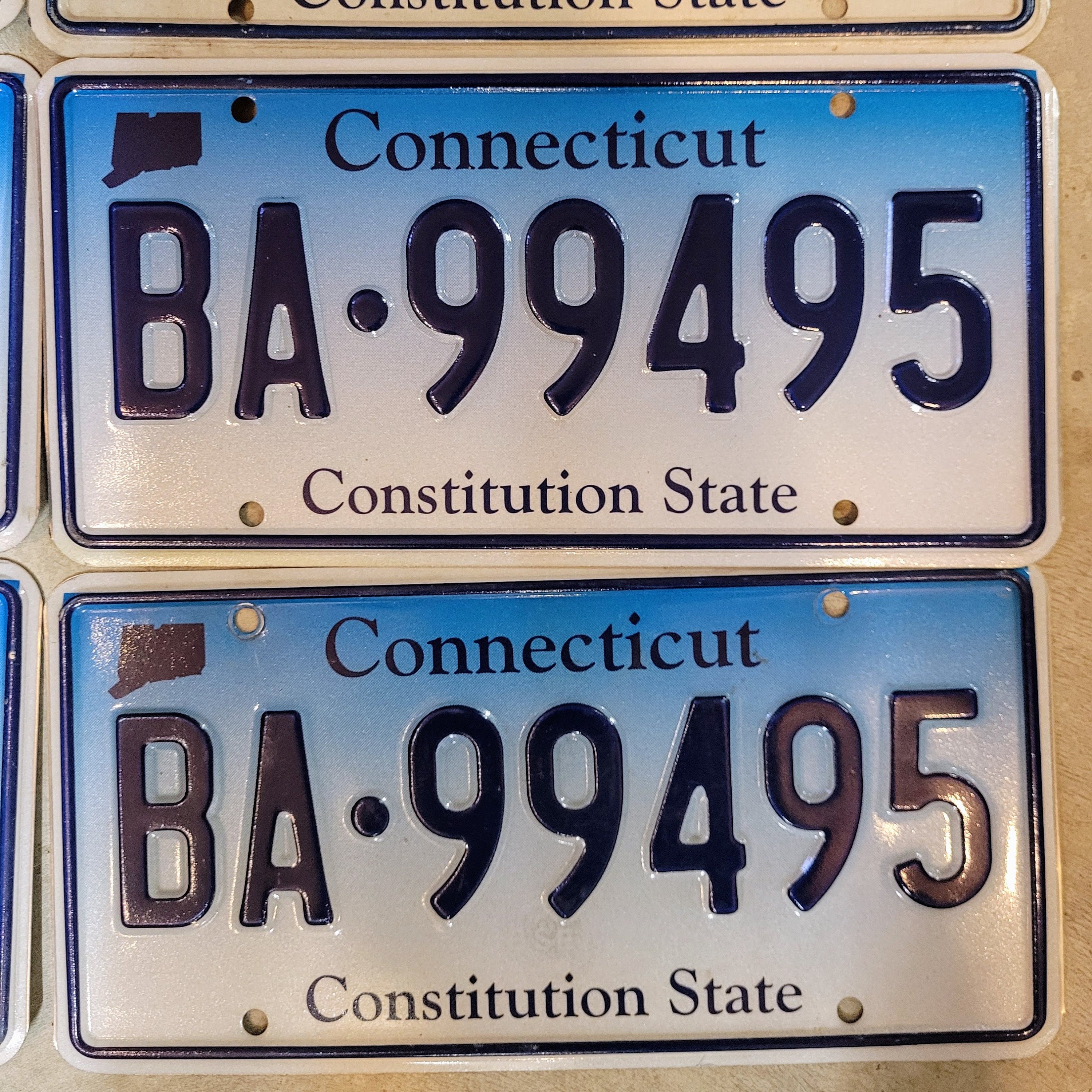 CONNECTICUT License Plate Pair - Free Shipping in USA - 1 Matching Set ...