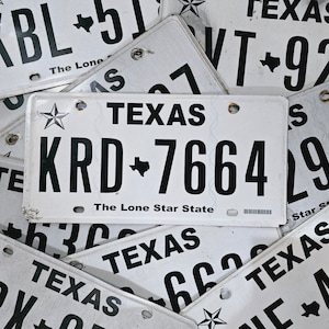 TEXAS License Plate - Free Shipping in USA - 1 W/ Random Letters ...